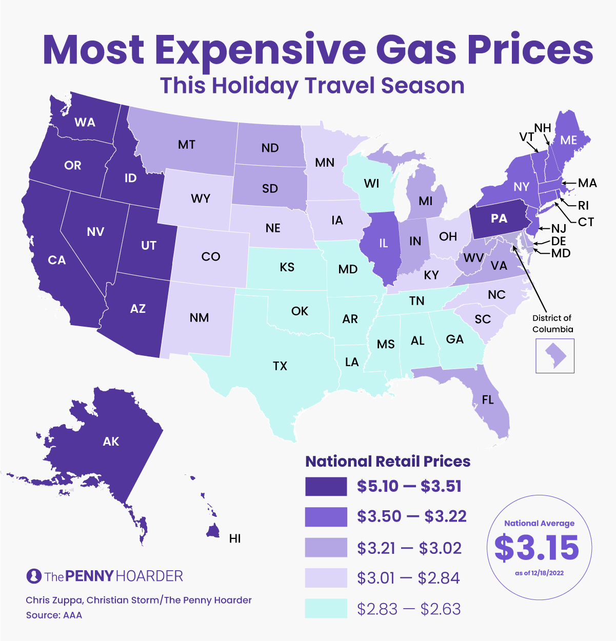 Hitting the Road? See the Best & Worst Gas Prices by State